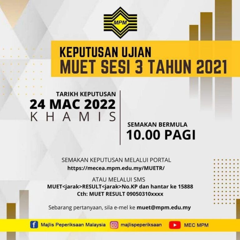 Semakan Keputusan MUET Secara Online dan SMS Tahun 2023 | Semakan.NET